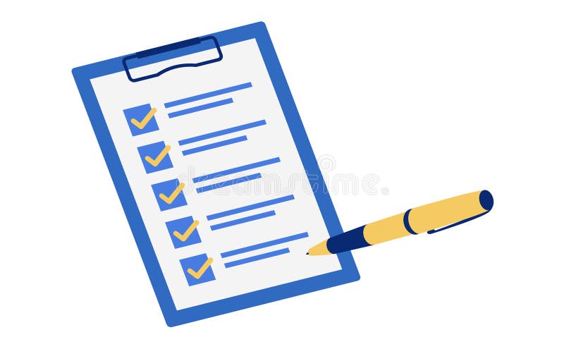 Checklist on Clipboard with Pen. Planning Workflow for Task List Stock ...