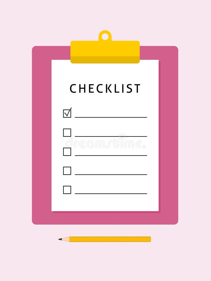 Checklist Clipboard Plan Isolated Vector Stock Vector - Illustration of ...