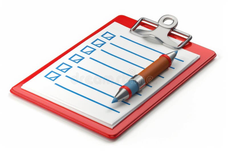 Checklist on a Clipboard with Red Checkmarks and a Pen, Symbolizing ...