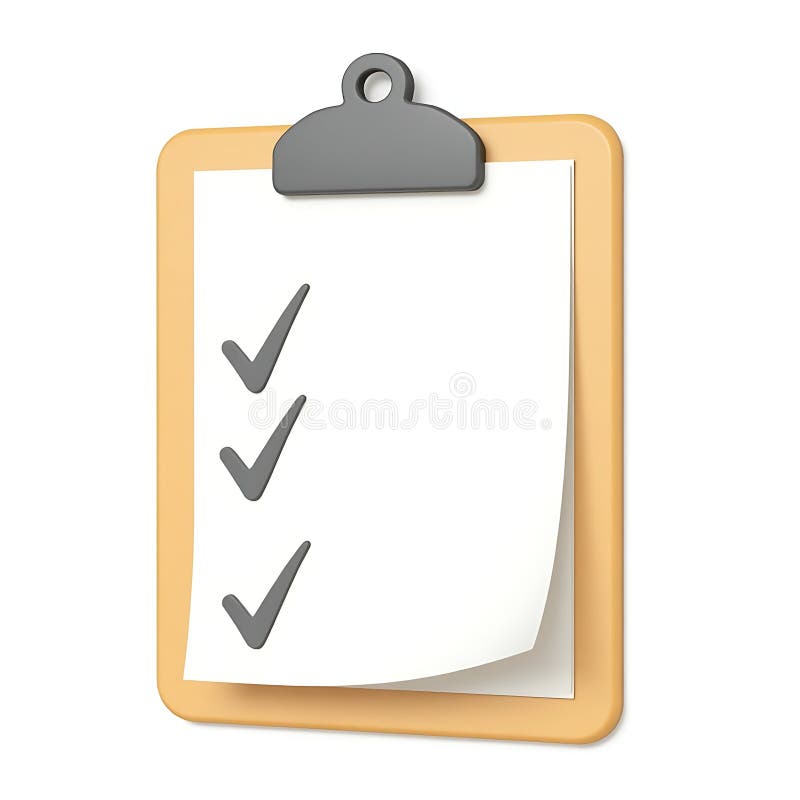 A Checklist Clipboard Signifying Accomplished Tasks and Future Plans, a ...