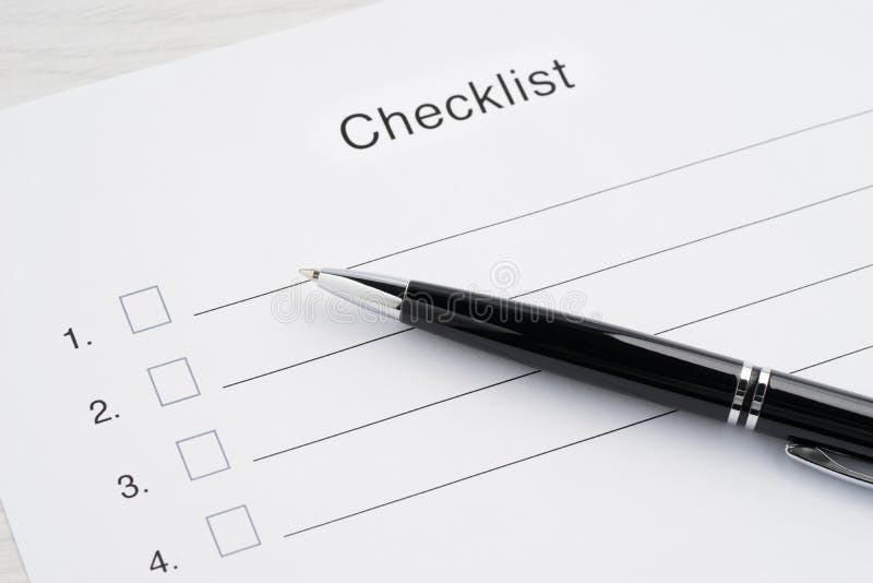 Checklist close up stock image. Image of questionnaire - 4051849