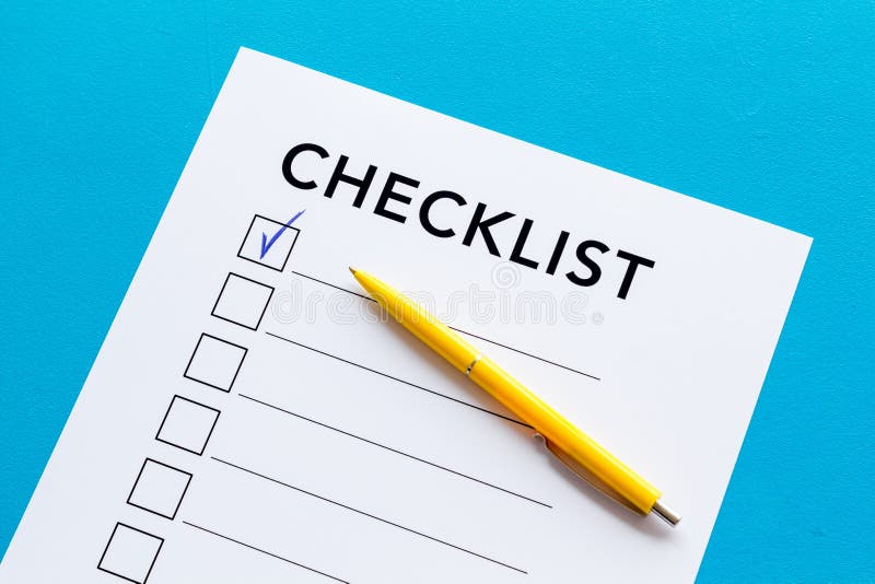 Checklist close up stock image. Image of questionnaire - 4051849