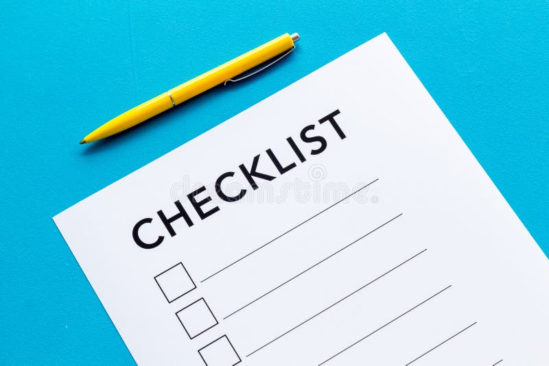 Checklist close up stock image. Image of questionnaire - 4051849
