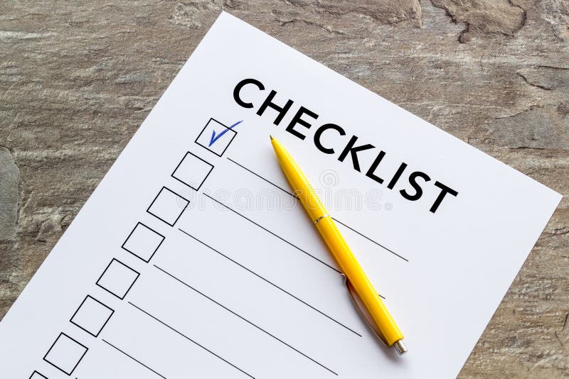 Checklist close up stock image. Image of questionnaire - 4051849