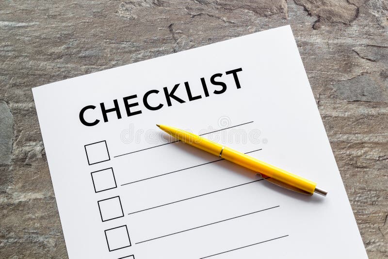 Checklist close up stock image. Image of questionnaire - 4051849