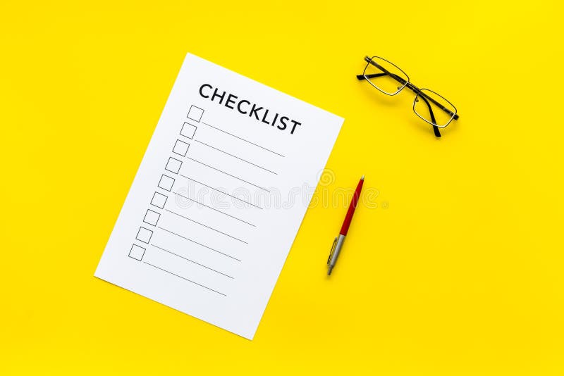 Checklist close up stock image. Image of questionnaire - 4051849