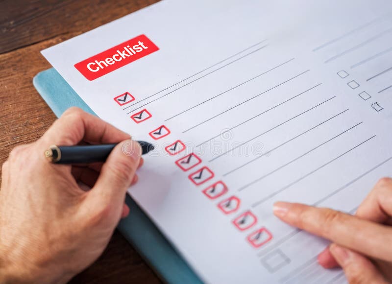 Red Pen Marking on the Check Box Stock Illustration - Illustration of ...