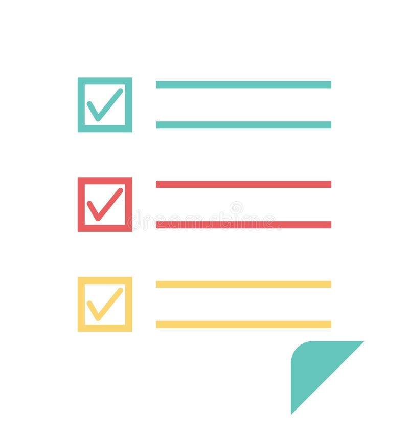 Checklist Color Isolated Vector Icon Editable Stock Vector ...