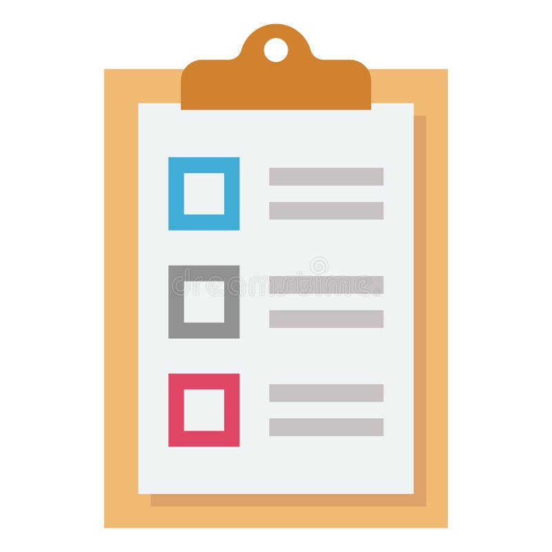 Checklist Color Vector Icon Fully Editable Stock Vector - Illustration ...