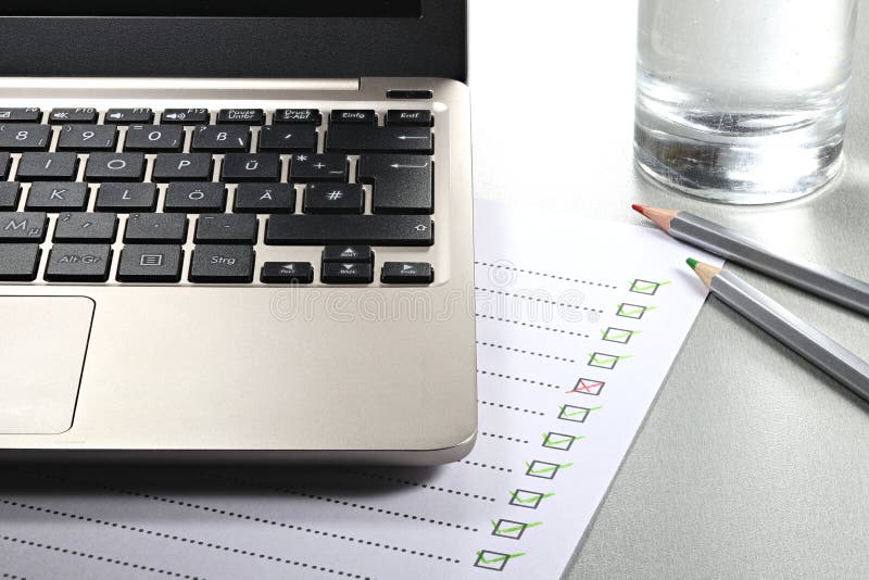 Completed checklist stock image. Image of inspection - 65741359