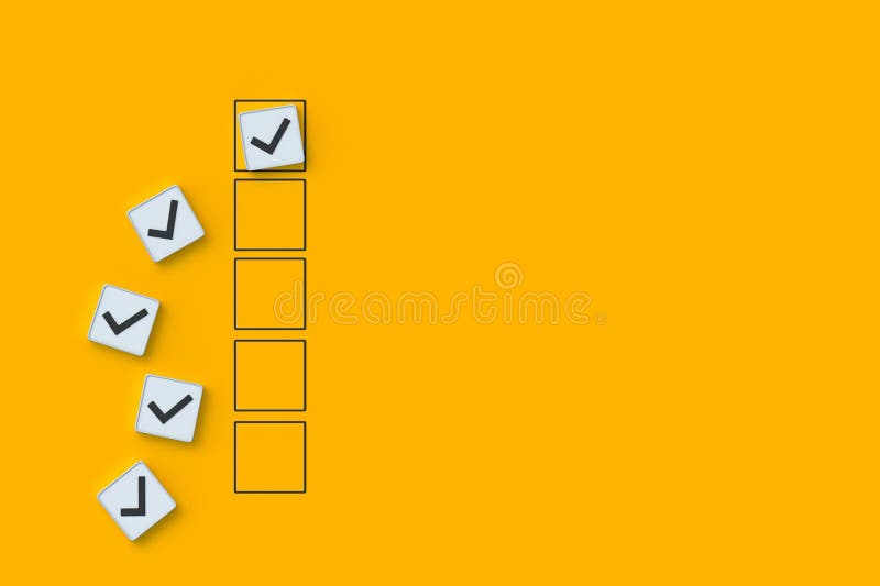 Checklist of Completed Work. Correct Decision Stock Illustration ...