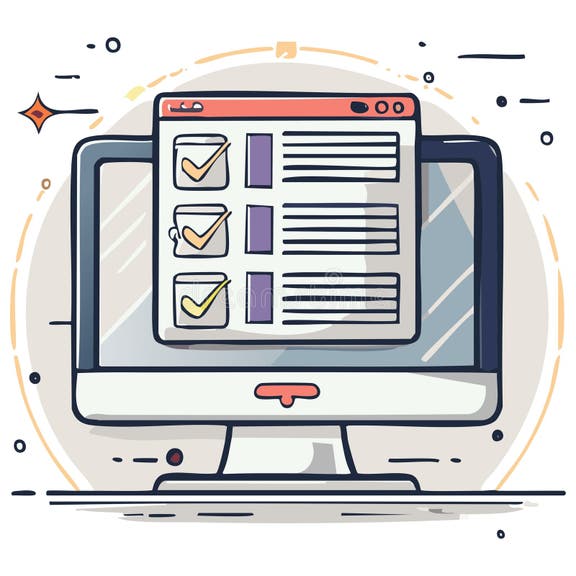 Checklist on Computer Screen Representing Tasks and Processes ...