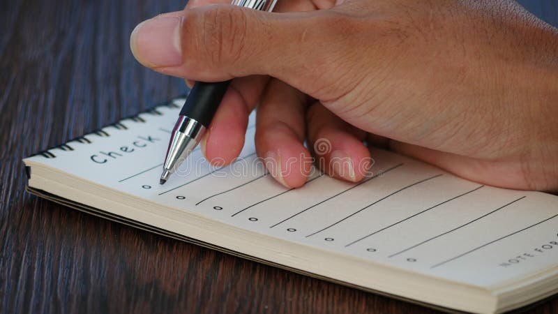 Checklist Concept - Checklist Book and Pen on the Work Desk. Copy Space ...