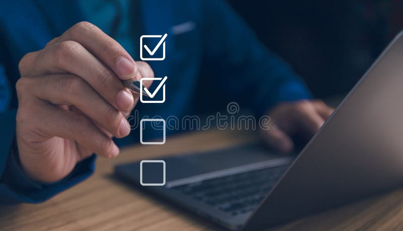 Checklist Concept, Business Person Checklist Tick Answer Sign in ...