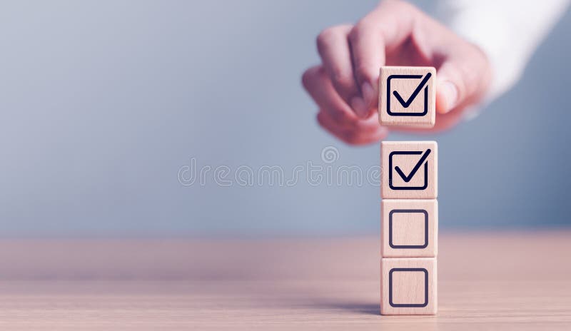 Checklist Concept Business Person Tick Answer Sign Checkbox Validation ...