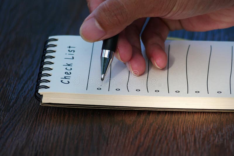Checklist Concept - Checklist Book and Pen on the Work Desk. Copy Space ...
