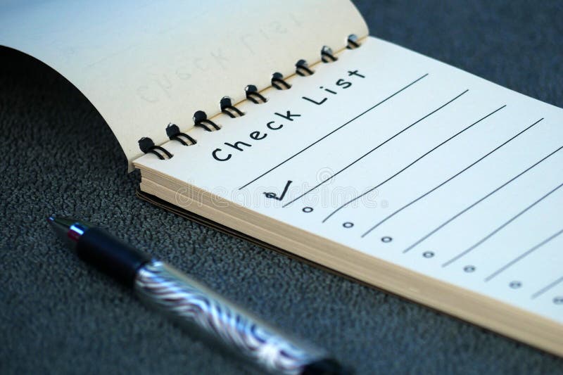 Checklist Concept - Checklist Book and Pen on the Work Desk. Copy Space ...