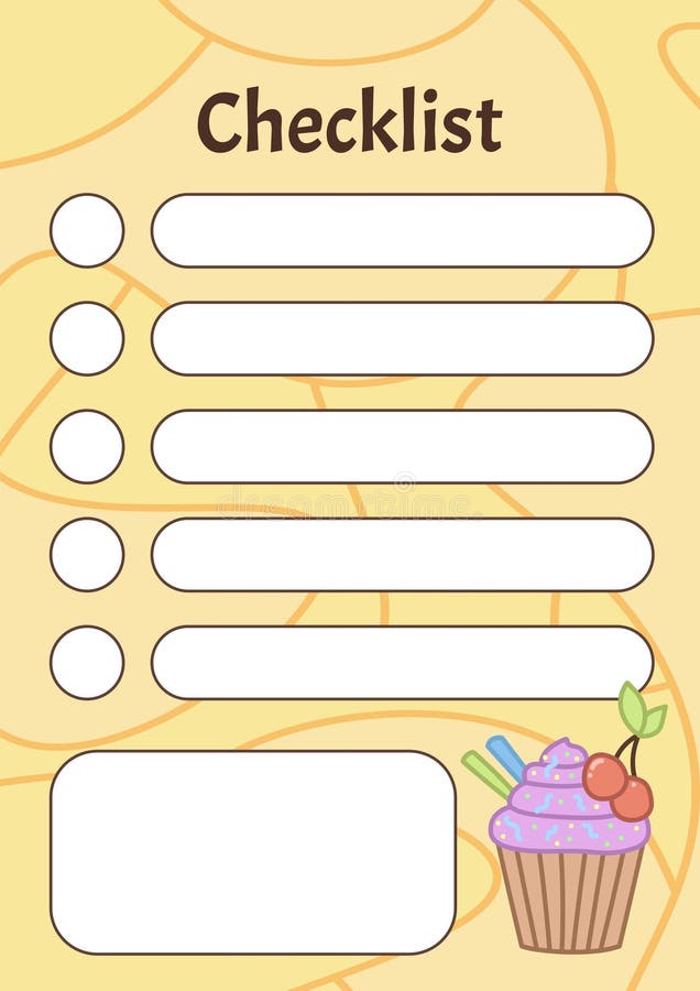 To Do Checklist with Cute Cartoon Kittens. Planner Template. Kids ...