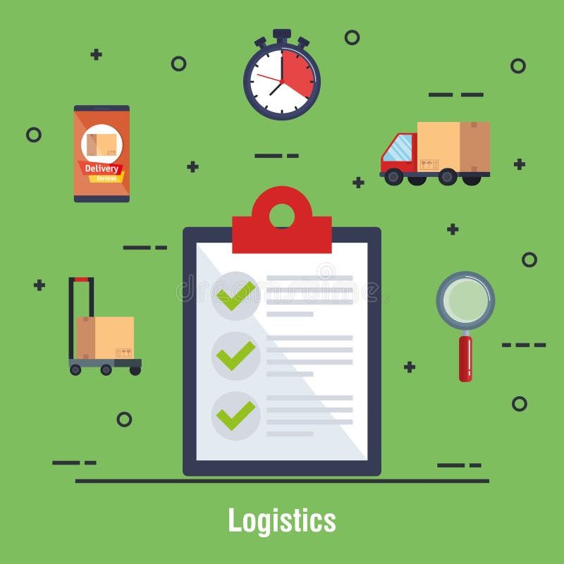 Checklist Delivery Service Icon Stock Vector - Illustration of counter ...