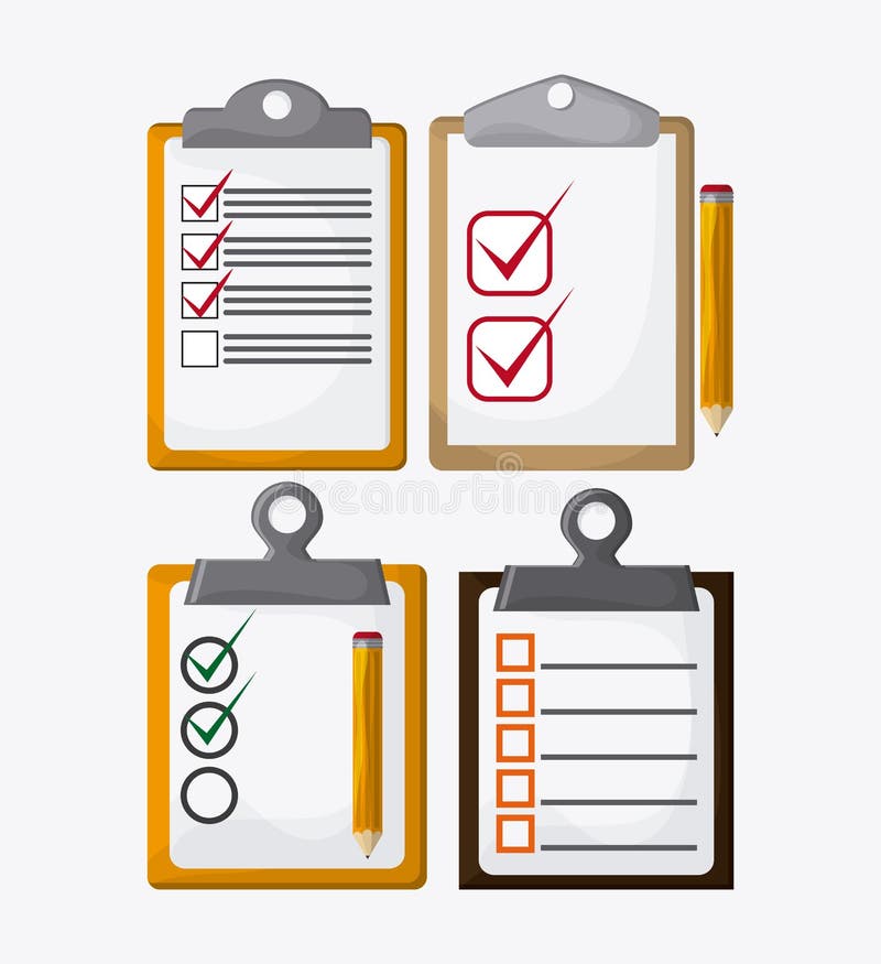 Checklist Design, Flat Illustration , Illustration Stock Illustration ...