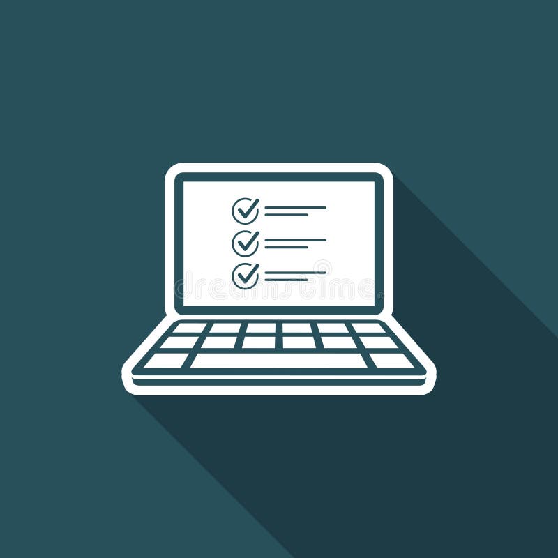 Checklist Digital Document - Vector Icon for Computer Website or ...