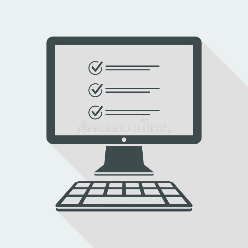 Checklist Digital Document - Vector Icon for Computer Website or ...