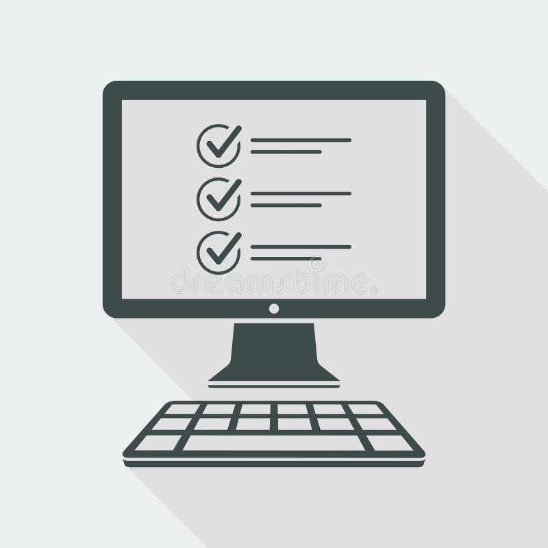Checklist Digital Document - Vector Icon for Computer Website or ...