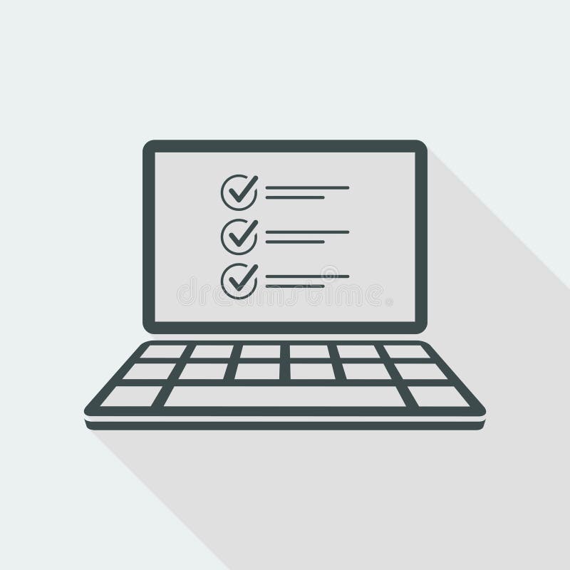 Checklist Digital Document - Vetor Icon for Computer Site or ...