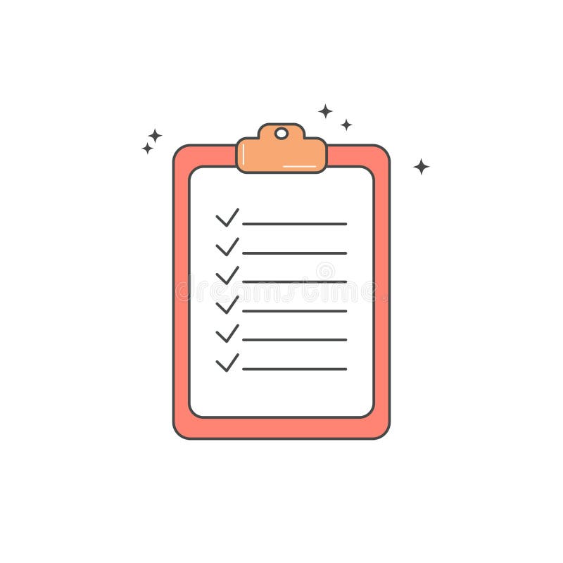 Checklist Document Clipboard Vector Icon Isolated on White Background ... Checklist Document Clipboard Vector Icon Isolated on White Background ...