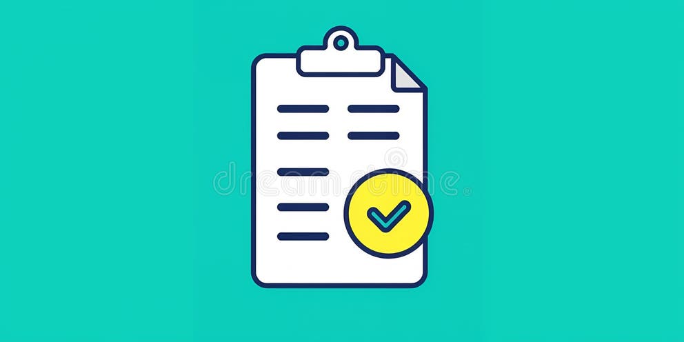 Checklist Document Icon Approved Task Complete Project Successful ...