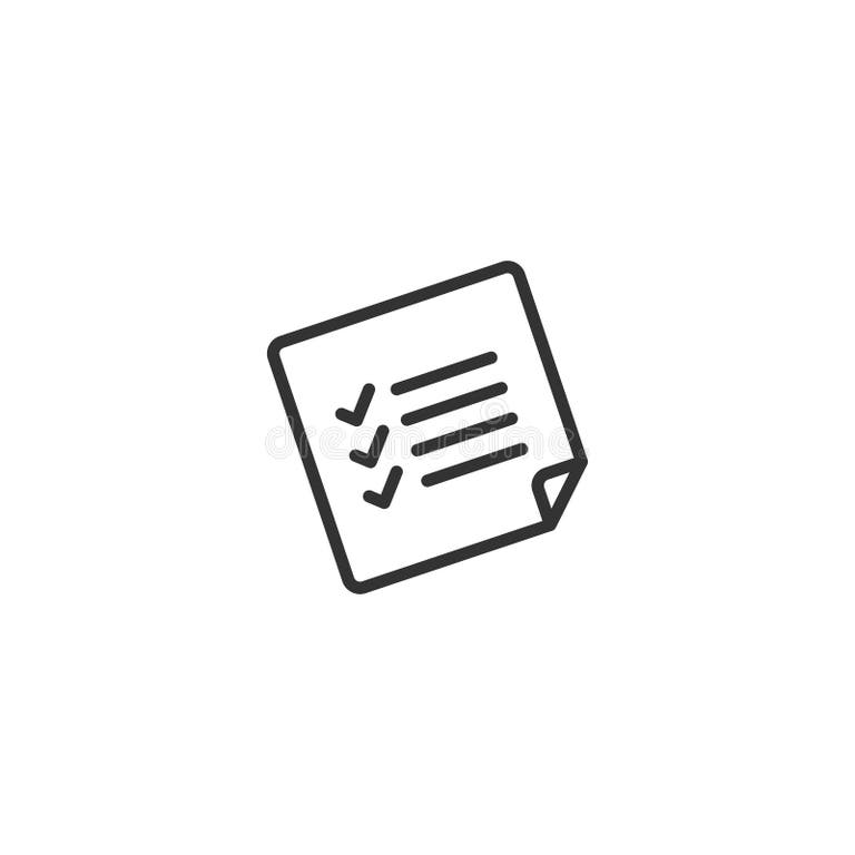 Simple Checklist Outline Vector Design Stock Illustrations – 4,714 ...