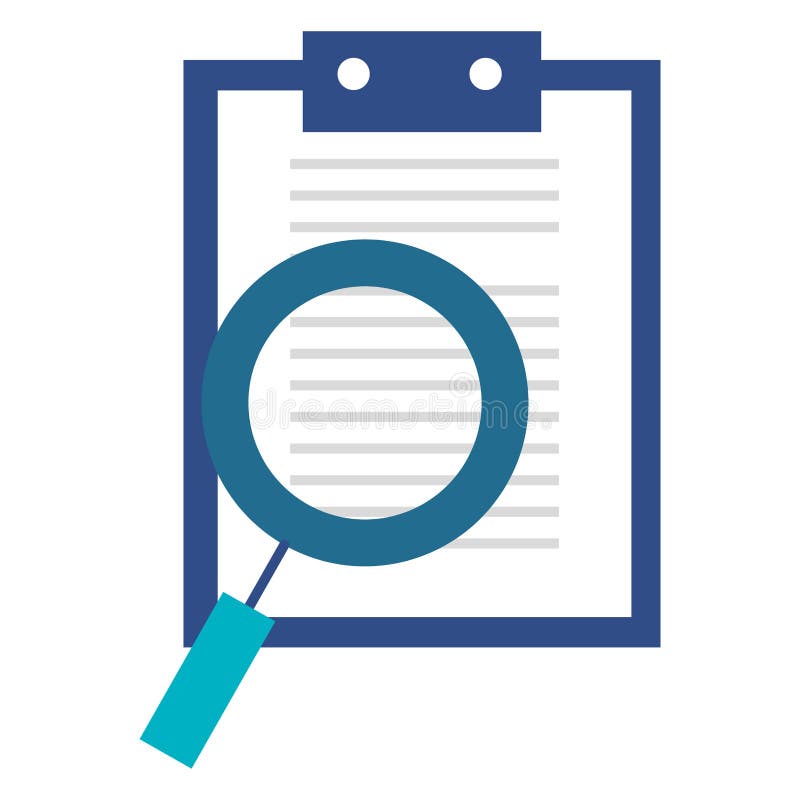 Checklist With Magnifying Glass Icon. Checkmark Document. Vector EPS 10 ...