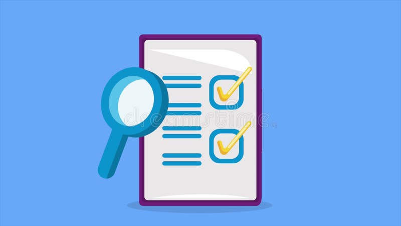Checklist Document with Marks Animation Stock Video - Video of graphic ...