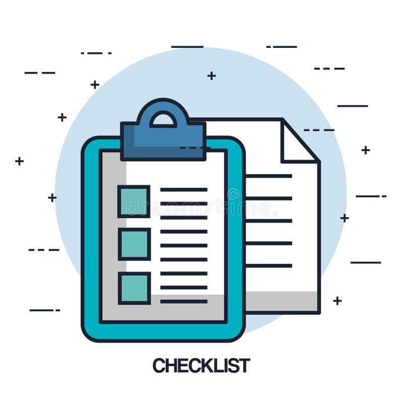 Checklist Document Paper File Office Image Stock Vector - Illustration ...