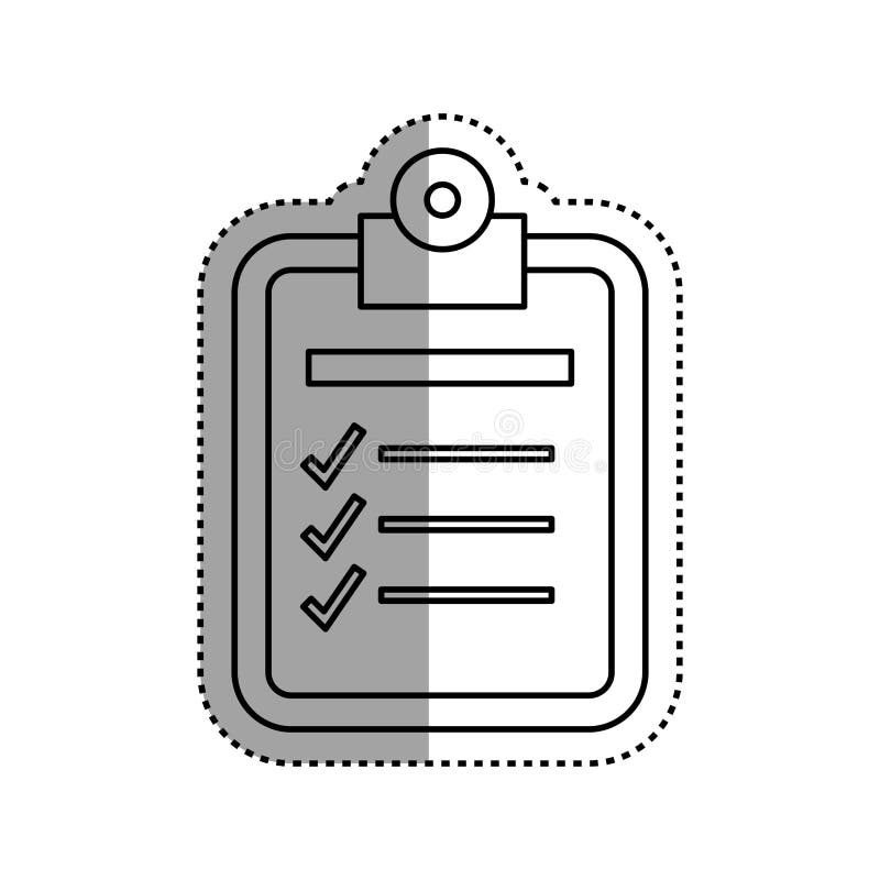 Checklist document sheet stock illustration. Illustration of tick ...
