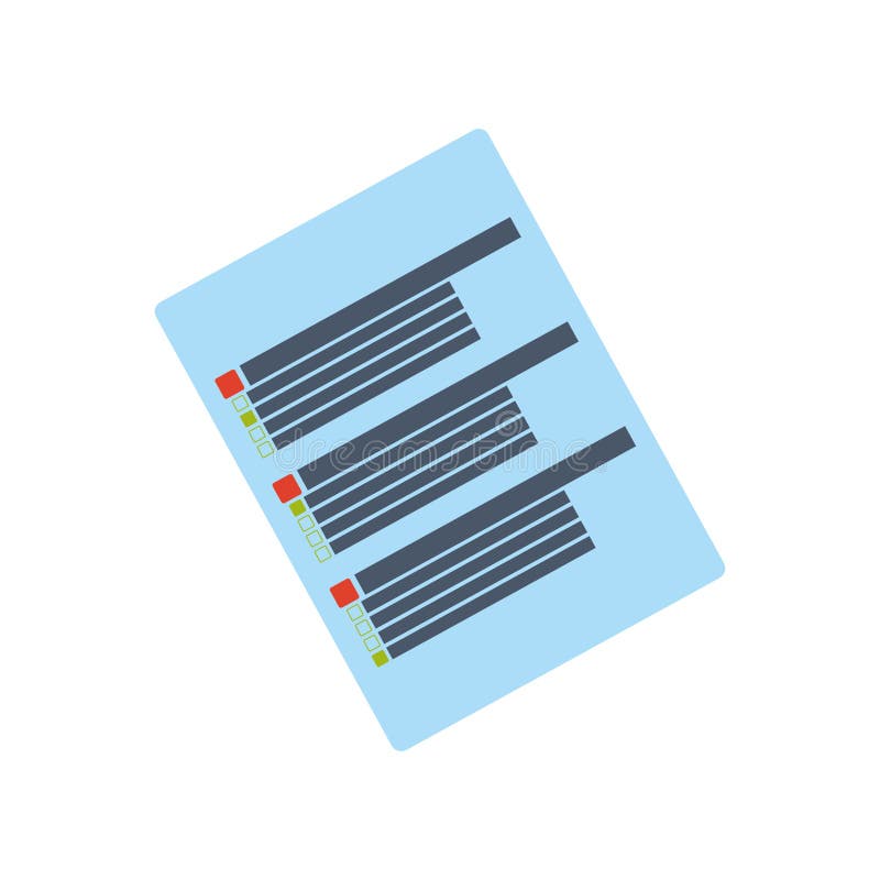 Checklist document sheet stock illustration. Illustration of survey ...