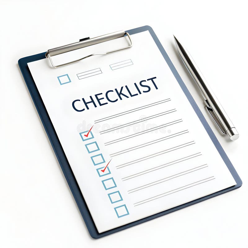 Checklist Document Task Isolated on White Background Stock Illustration ...