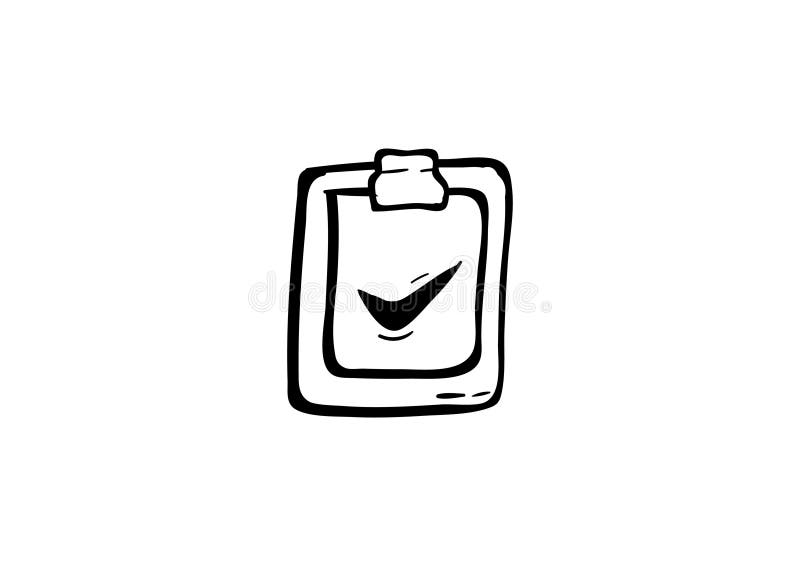 Checklist Doodle Icon Vector Simple Stock Illustration - Illustration ...