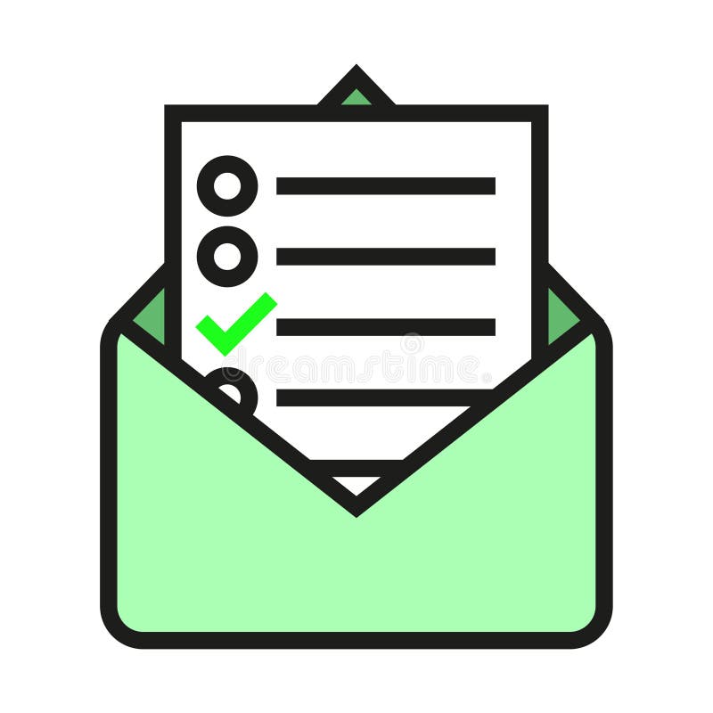 Checklist Email Icon. Envelope Task Symbol. Approved Message Vector ...