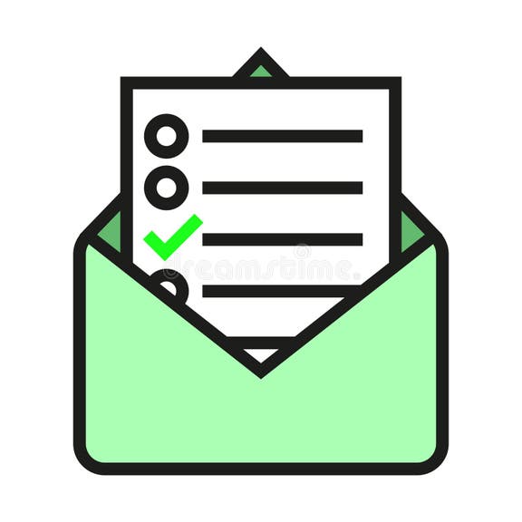 Checklist Email Icon. Envelope Task Symbol. Approved Message Vector ...
