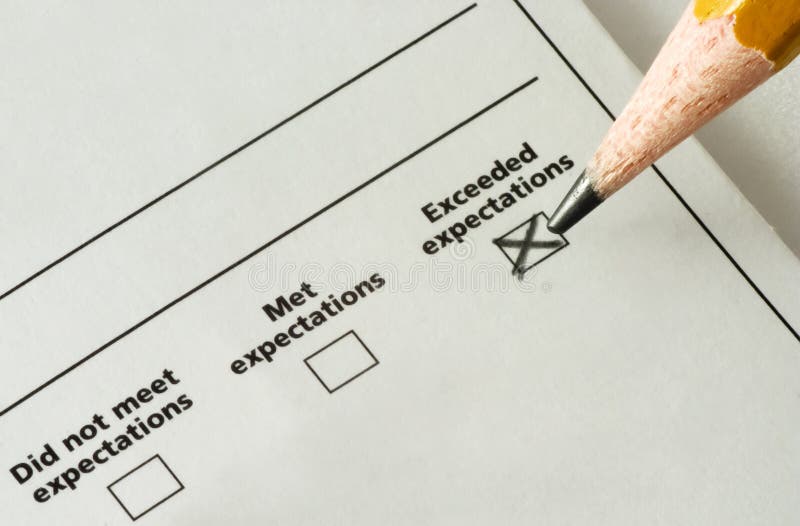 Checklist - Exceeded Expectations Stock Photo - Image of exceed ...