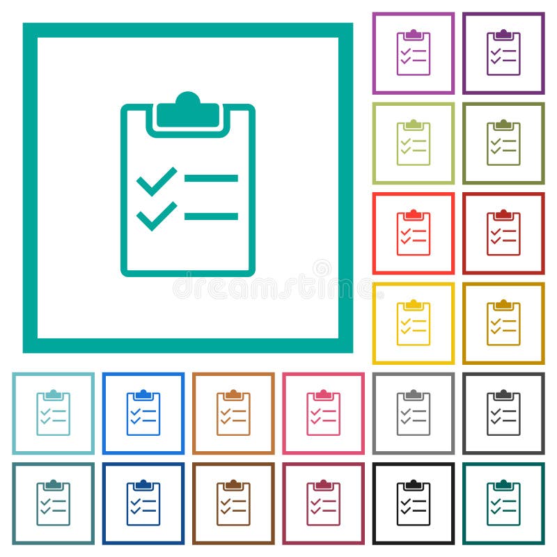 Checklist Color Icons Stock Illustrations – 2,426 Checklist Color Icons ...