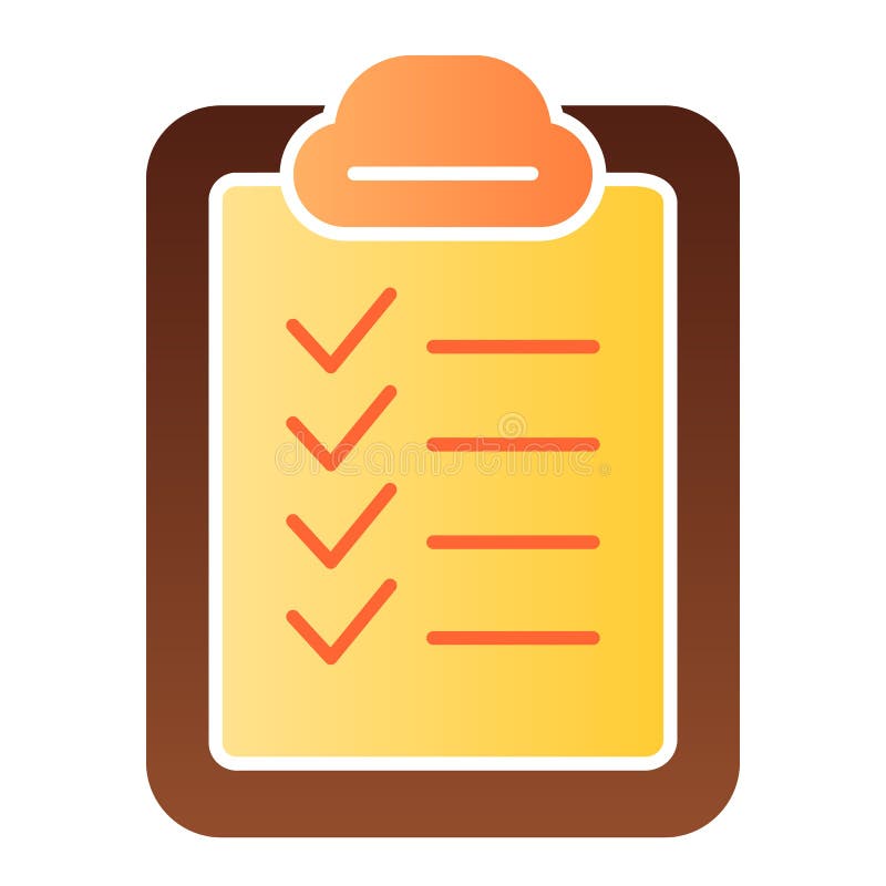 Checklist Flat Icon. Checkboard Color Icons in Trendy Flat Style Stock ...