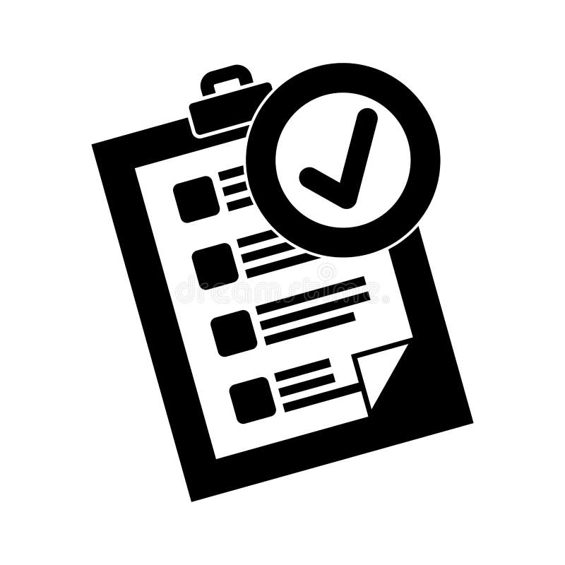 Checklist form symbol stock illustration. Illustration of sign - 83019549
