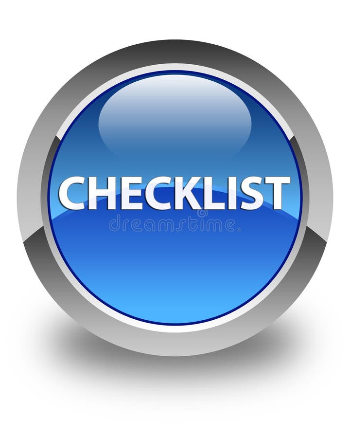 Checklist Glossy Green Round Button Stock Illustration - Illustration ...