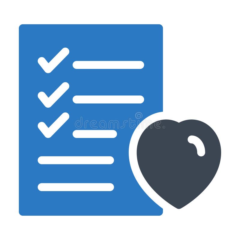Checklist Heart Icon Stock Illustrations – 4,857 Checklist Heart Icon ...