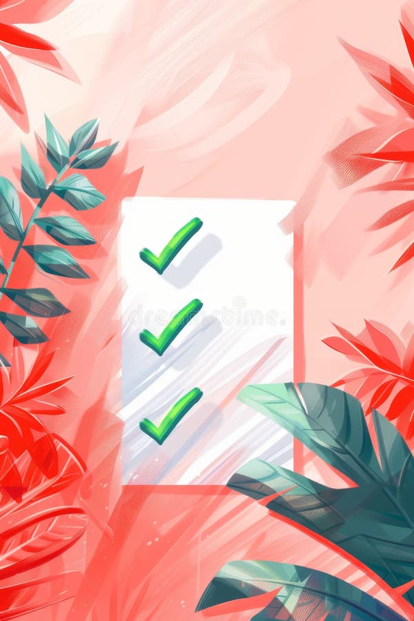 A Checklist with a Green Check Mark and Red Crosses. Illustration Stock ...