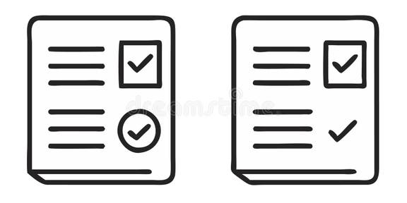 Checklist Hand Drawn Doodle Task List Forms Approved Documents Workflow ...