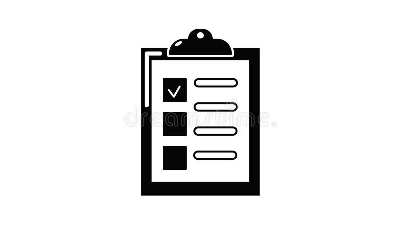 Simple Checklist Icon Animation with Badge, Footage Black Checklist ...