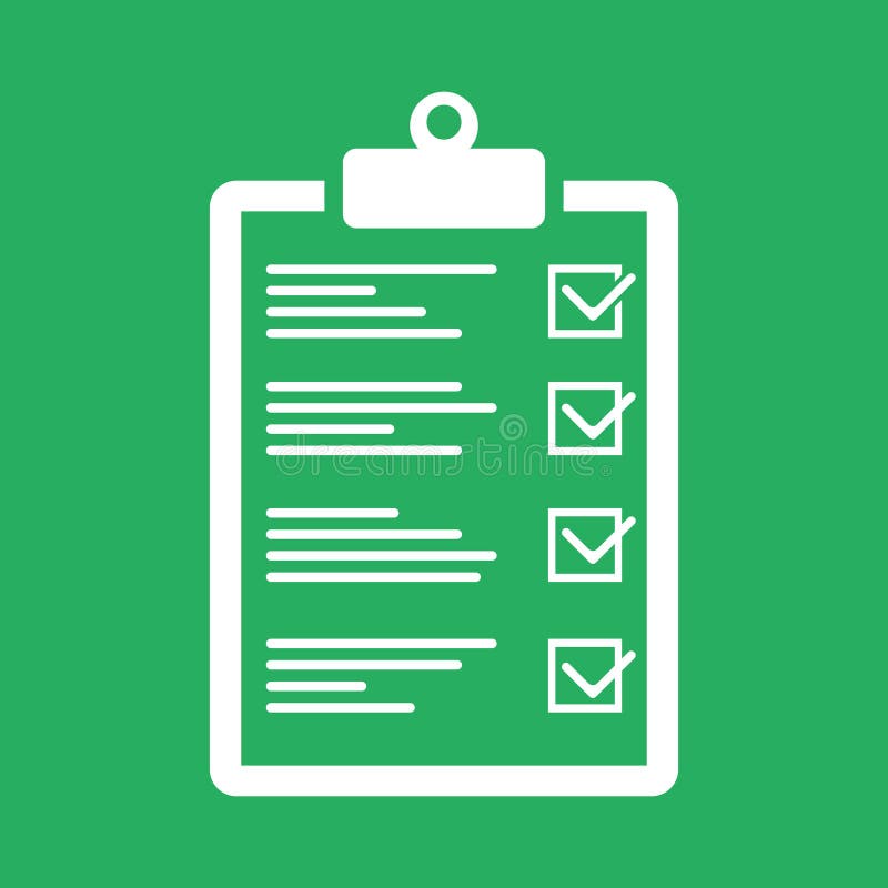 Checklist Icon. Approved Plan Stock Illustration - Illustration of ...